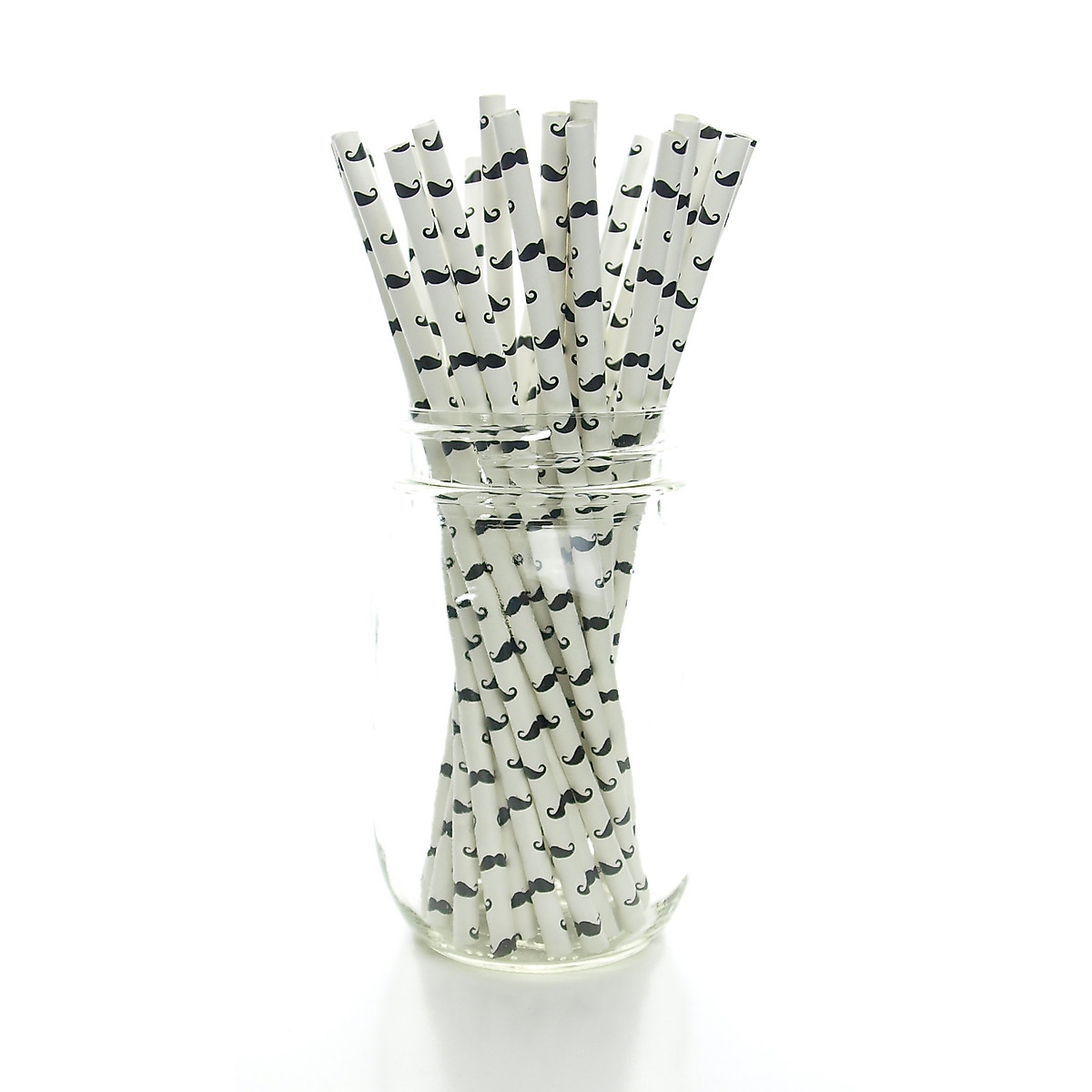 Mustache Party Straws, Moustache Paper Straws (50 Pack) - Mustaches Little Man Birthday Party Supplies, Baby Boy Baby Shower or Birthday Party, Mustache Tableware