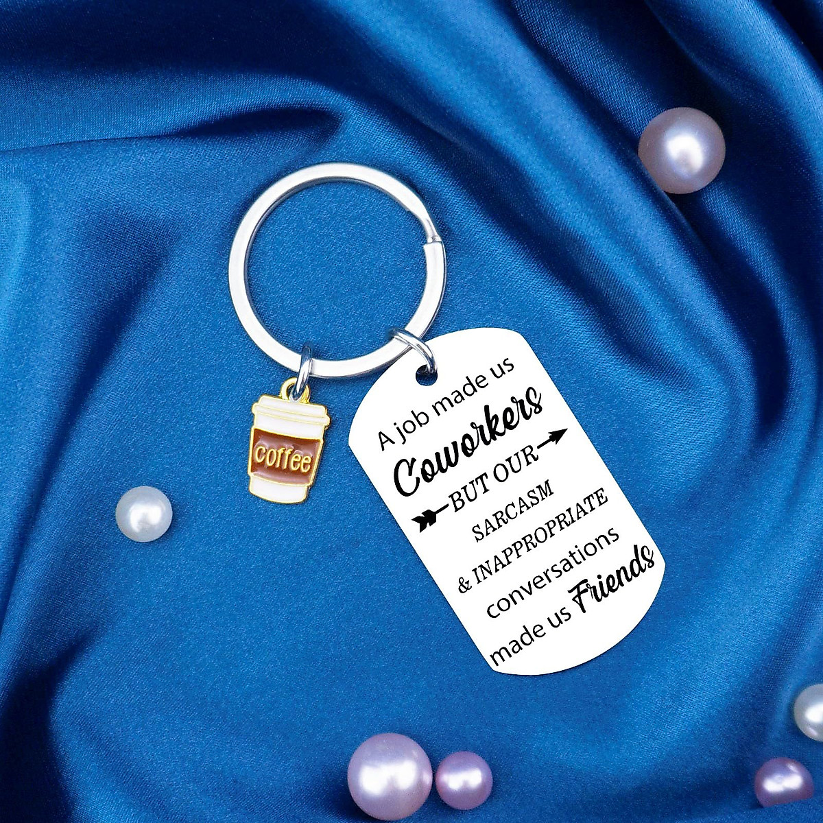 ichrati Coworkers Gifts for Women Friends Funny Coworker Farewell Going Away Leaving Gift for Womens Men White Elephant Gifts for Adults Small Colleague Employee Office Christmas Keychain