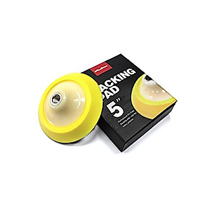 Maxshine Rotary Polisher Plate 5”/125mm – Hook & Loop Backing Plate for 5/8” Thread, Easy Contouring, Suitable for High-Speed Polishers