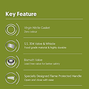 Preethi Hard Anodized Induction Base Outer Lid Pressure Cooker 5 Litres