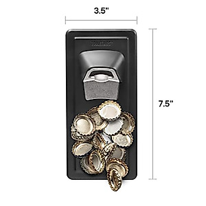 Tooletries - The Catcher - Bottle Opener with Silicone Grip Technology & Built-In Magnet to Catch Caps - Removable & Reusable - For Home Fridge, Shower, BBQ, Boat, RV, Garage or Any Shiny Surface