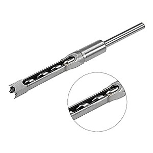 uxcell Square Hole Drill Bit, 1/2 Inch High-Carbon Steel Hollow Chisel Mortise Power Tool for Woodworking