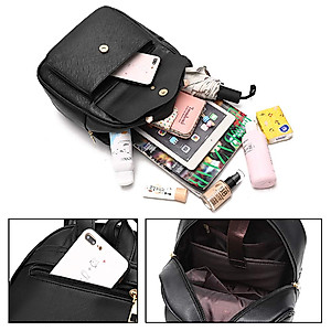 I IHAYNER Girls Bowknot 3-Pieces Fahsion Leather Backpack Backpack Purse for Women Rucksack for Ladies Shoulder Bag Purple