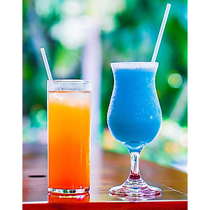 ALINK 500-Pack Clear Plastic Drinking Straws, Individually Wrapped Plastic Disposable Straight Party Straws - 7.75" x 0.23"