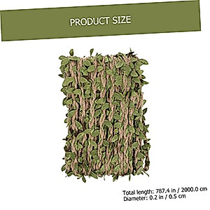 OSALADI 3 Rolls Simulated Rope and Rattan Artificial Rattan Faux Rattan Green Leaves Decor artificiales para Burlap Garland Natural Jute Twine Manual Burlap Rope Gift