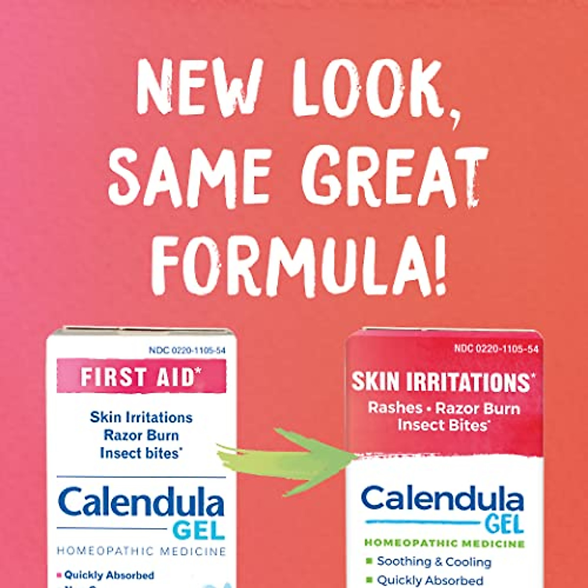 Boiron Calendula Gel for Relief from Rashes, Razor Burn, Insect Bites, or Sunburns - Non-Greasy and Fragrance-Free - 1.5 oz