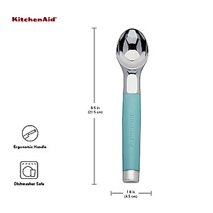 KitchenAid KO117OHAQA Gourmet Ice Cream Scoop, One Size, Matte Aqua Sky