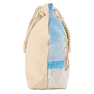 Nollia Women's Summer Tote Bag, Large Shoulder Bag + Great for Beaches, Boardwalks & Vacation Fun! (Pineapple Fun)