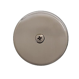 Westbrass D941K-07 1-3/8" Fine Thread Twist & Close Bathtub Drain Trim with One-Hole Overlfow Faceplate, Satin Nickel