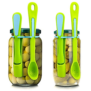 Pickle Fork 2 Pack olive spoon and pickle fork Grabber Tool, Pickle Picker for the jar, Kitchen gadget to remove pickles or olives from jar