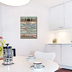 Inspirational Wall Art Scripture Bible Verse Wall Art Christian Canvas Art for Office Bathroom Bedroom Wall Decor Rustic Farmhouse Wall Decor Religious Gifts Be Still and Know that I am God