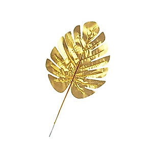 Garneck 36 pcs Home Decoration Faux Plants Artificial Plants Wedding Decoration Faux Palm Tree Indoor Jungle Leaves Silk Turtle Leaf Monstera Leaves Fake Palm Leaves Household Silk Leaves