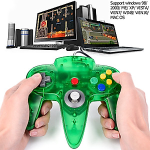 LUXMO PREMIUM Classic N64 USB Controller,Retro N64 Gamepad Joystick PC Controllers for Windows PC Retro Pie