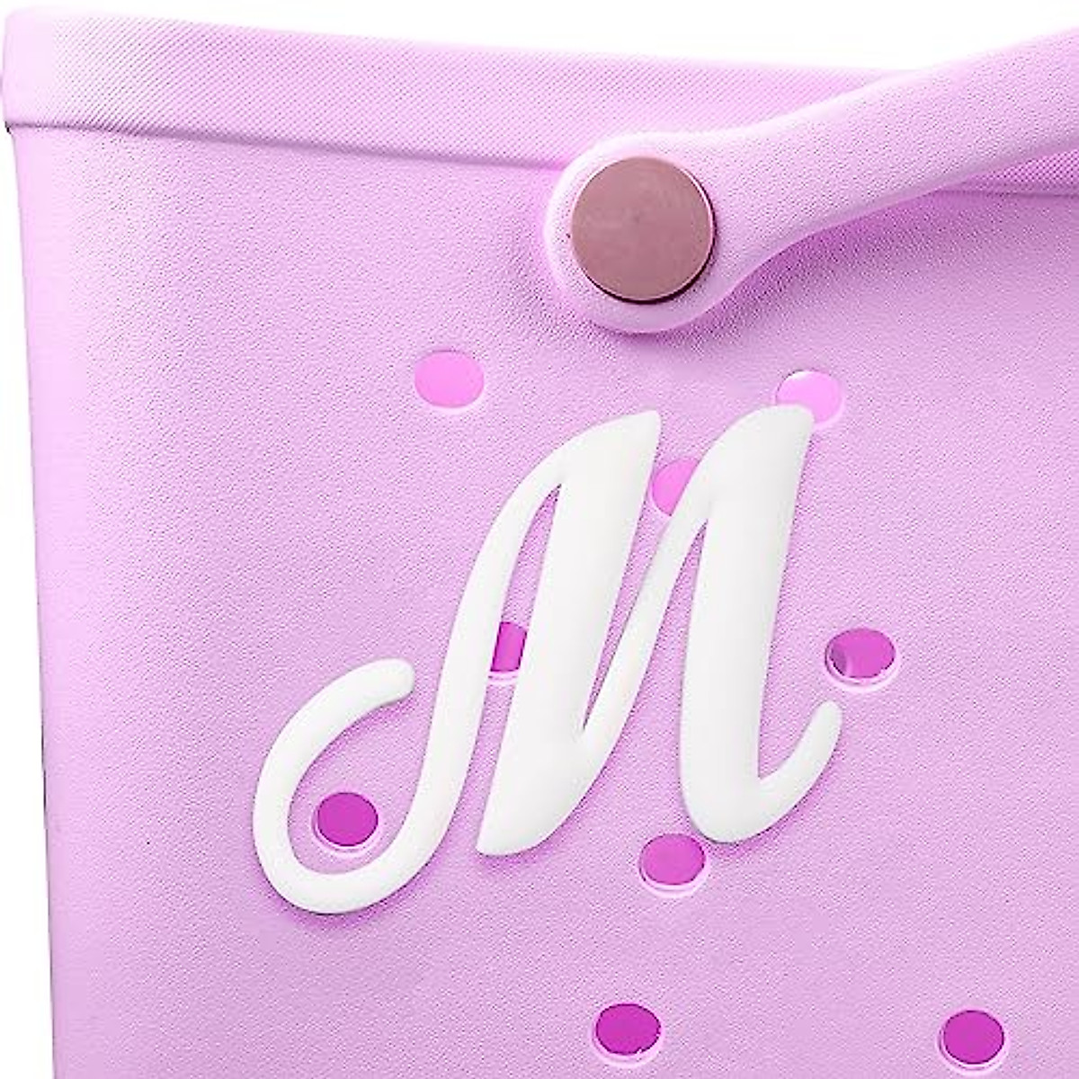 TOYMIS Decorative Lettering for Bogg Bag, Alphabet Letters Decor Letter Charms for Bogg Bag Accessories Alphabet 3D Letters for Personalizing Handbag DIY White (M)