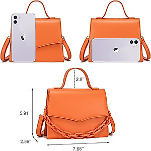 CATMICOO Mini Purses for Women Trendy Mini Bag with Detachable Plastic Chain