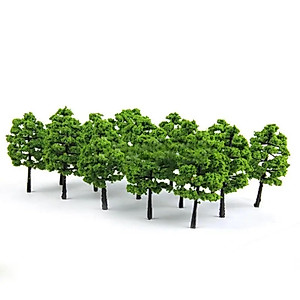 MANGOUSONG Miniature Trees,20Pcs HO OO Scale Model Trees Train Railroad Layout Diorama Scenery Miniature Tree Decoration for Train Railroad