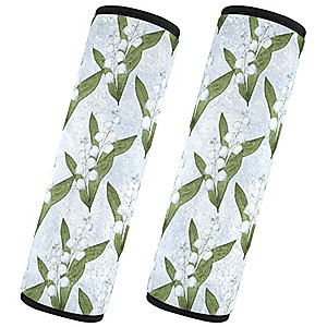 Lilies Valley Seat Belt Cover 2pcs Soft Car Seatbelt Covers for Kids Seat Belt Shoulder Pad Car Accessories for Women Adults Children Comfortable Driving,S