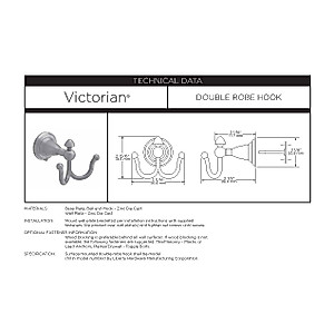 Delta Faucet Victorian Towel Hook, Robe Hook Venetian Bronze Towel Holder for Bathroom, Bathroom Accessories, 75035-RB