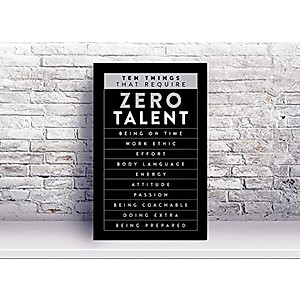 Business Wall Art, Office Motivational Sign With Easel Backer Stand, Inspirational Wall Art Decor 11''x17''