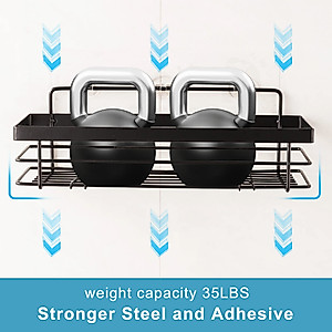 Mqafkpu Adhesive Shower Caddy, 4 Packs Shower Organizer Inside Shower No Drilling, Bathroom Organizer Rustproof Wall Mount Shower Shelves with for Bathroom & Kitchen