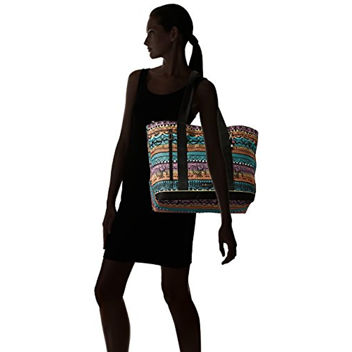 Sakroots New Adventure Finch Large Tote, Sherbet one World