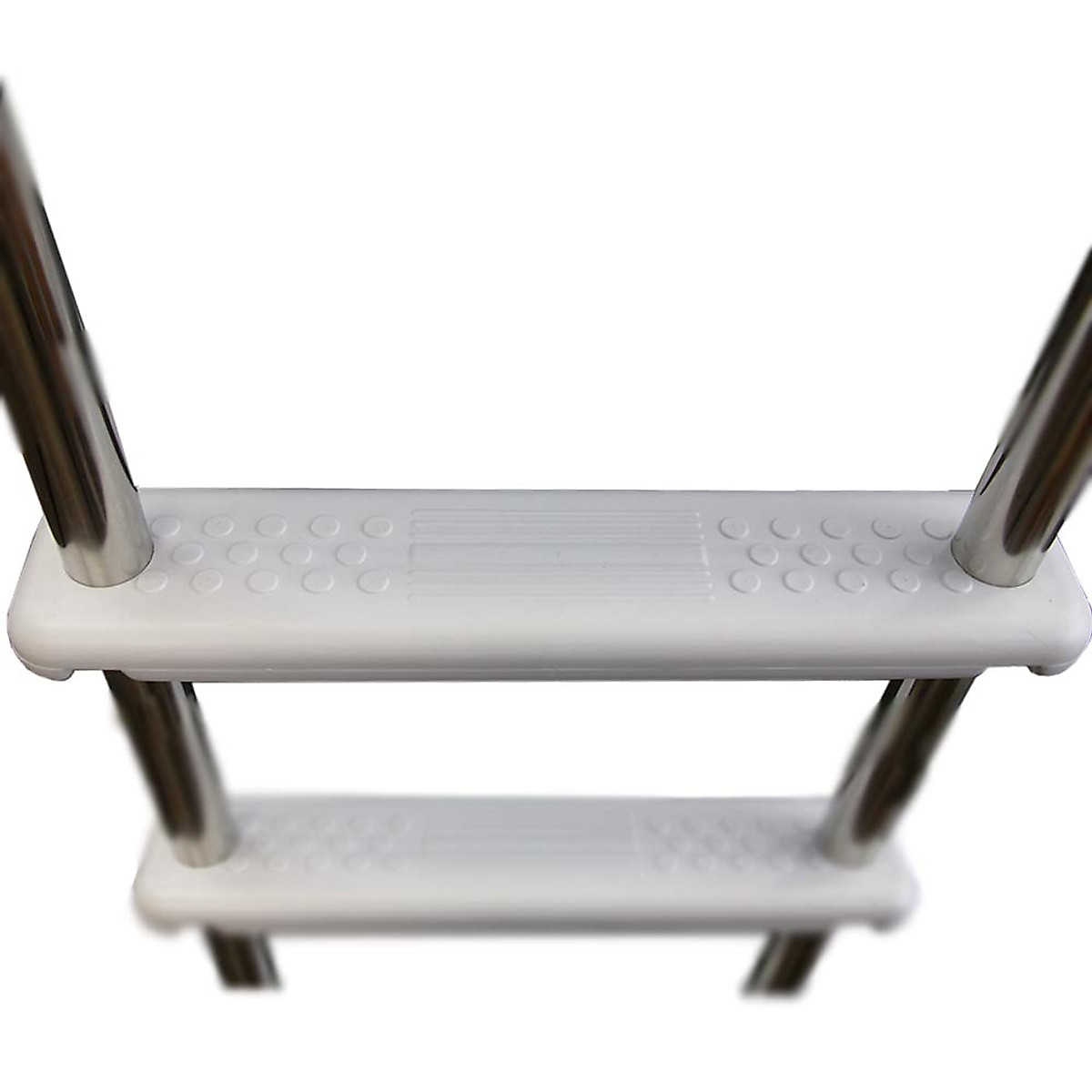 Aqua Select Stainless Steel in-Pool Ladder with Resin Steps | Stainless Steel Handrails | Fit Up to 54-in Deep Pools | 225 Lb Capacity