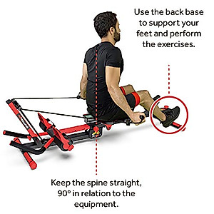 Yonxuleo 3-in-1 Foldable Rowing and Ab Machine with LCD Monitor for Full Body Workout, Burning Calories and Getting Healthier for Workout,Home, Gym