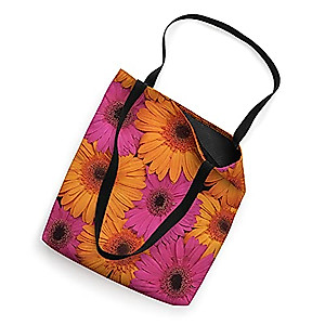 Pink and Orange Gerber Daisy Flower Floral Daisies Gerbera Tote Bag
