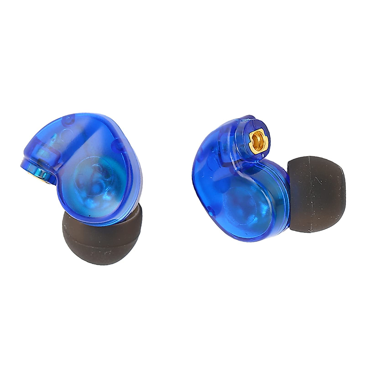 ASHATA for SE215 Wired Sound Isolating Earbuds Head, 1 Pairs of Pluggable Replacement Stereo Earphone Head for SE315 SE535 SE215, with MMCX Interface (Clear Blue)