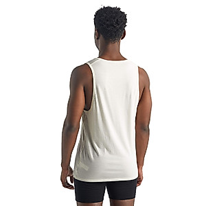Icebreaker Merino Anatomica Tank Tops for Men, Merino Wool Base Layer - Soft, Stretchy Sleeveless Shirts for Men - Durable Tank Top Undershirt for Daily Wear, Outdoor Activities - Snow, Large