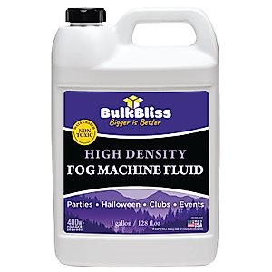 BulkBliss Fog Machine Fluid, Indoor Liquid Formula for Parties and Events, High Density Smoke, 1 Gallon