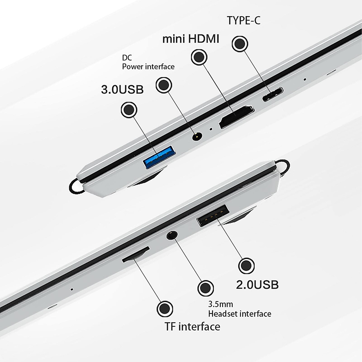 Tangxi 15.6in Business Laptop,16GB DDR4 PCIe NVMe M.2 SSD,2.4G/5G WiFi N5105 Quad Core CPU,180° Reversible Laptop Computers with Backlit Keyboard for Win10/11,BT4.2 (16G+64G US Plug)