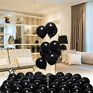 BAOKUANHU 400 Pack Black Balloons, 5 Inch Black Latex Balloons Helium Balloons Party Decorations Supplies