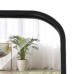 ZenStyle Black Metal Framed Rectangular Wall Mirror 24" x 36" Bathroom Mirror with Peaked Trim for Entryways, Living Rooms, Bathrooms