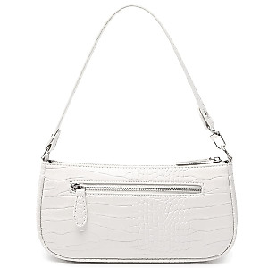 Shoulder Bags for Women Small Y2K White Purse Tote Handbag Clutch 90s Retro Classic