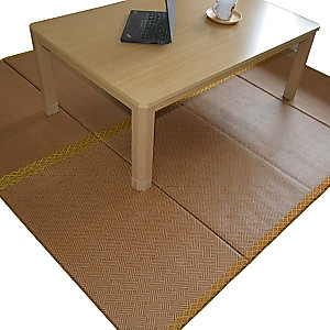 MustMat Japanese Floor Mattress Foldable Tatami Mat Rattan Twin Folding Mattress Firm Tatami Bed Portable 35.4"x78.7"x1.2"