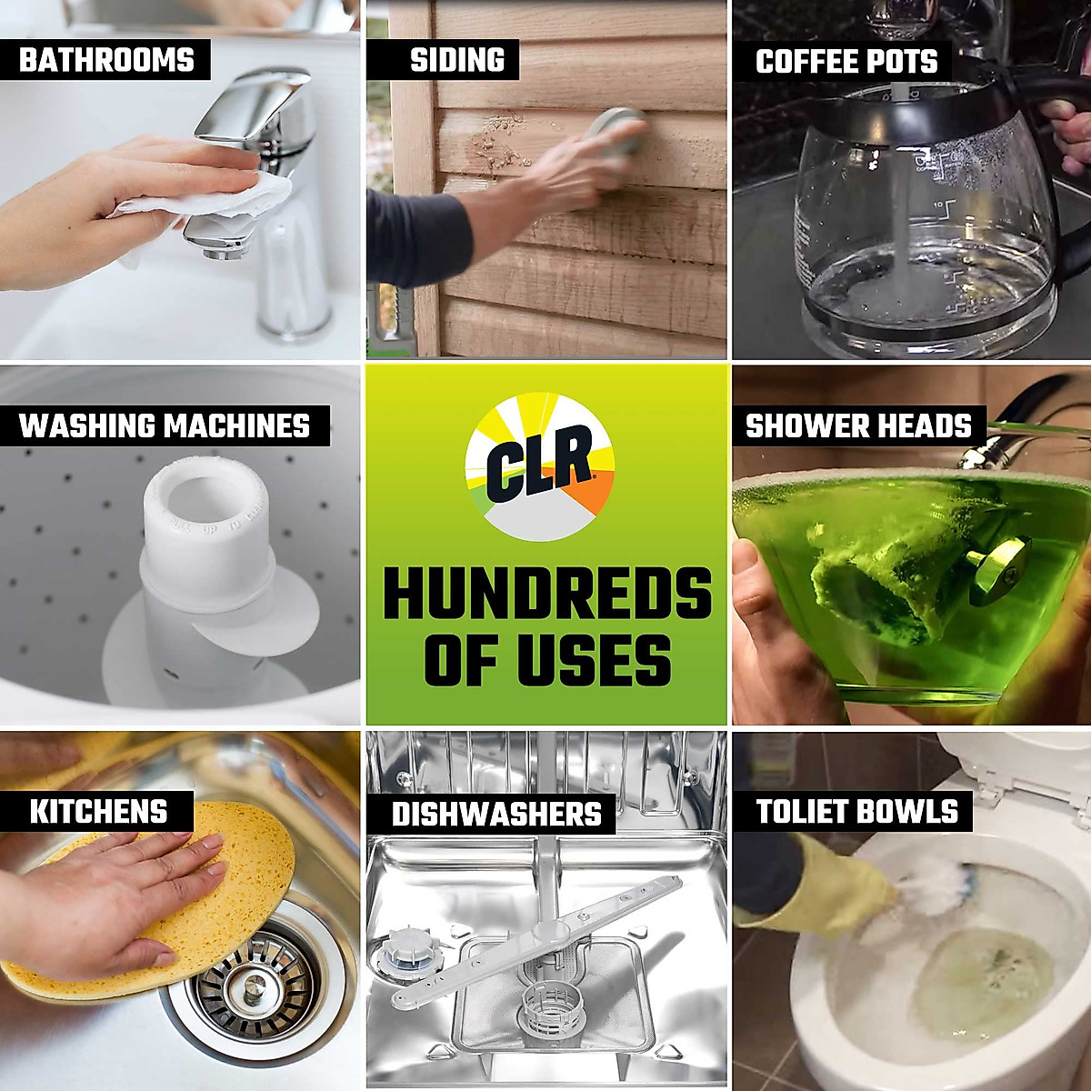 CLR Calcium, Lime & Rust Remover, Blasts Calcium, Dissolves Lime, Zaps Rust Stains, 42 Ounce Bottle (Pack of 2)