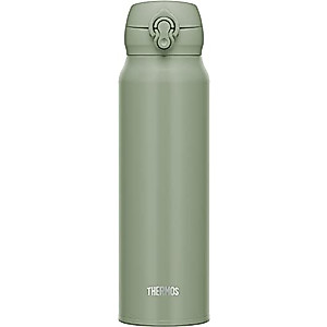 Thermos JNL-756 SMKKI Vacuum Insulated Portable Mug, 25.4 fl oz (750 ml), Smoked Khaki, Easy to Clean, Lightweight Type, One-Touch Opening, Stainless Steel Bottle, Hot and Cold