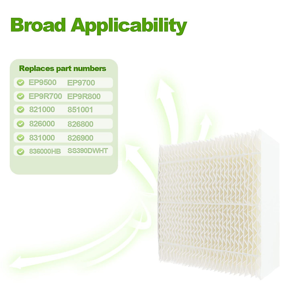 Replacement Filter Fit for Super Wick 1043 Humidifier, Replacement Filter Fit for Essick Air EP9500 EP9700 EP9800 EP9R500 EP9R700 EP9R800 826000 831000 Humidifiers