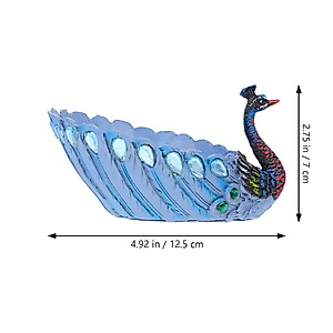 Happyyami 1Pc Peacock Flower Pot Resin Succulent Plant Potted Cactus Planters Retro Flower pots Unique Succulent Container Planter Outdoor Mini pots Peafowl Flower Pot Potted Plant Miniature