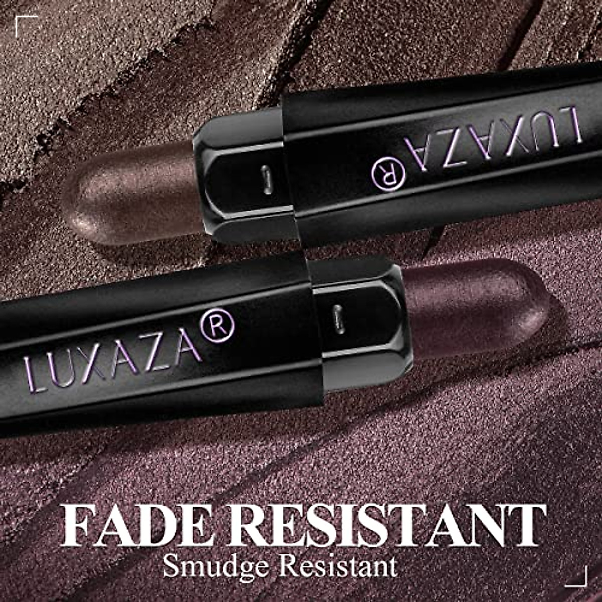 LUXAZA 6 PCS Mauve Brown Neutral Eyeshadow Stick Set, Cream Eye Shadow Pencil Makeup, Shimmer And Matte Eye Pencil,Brightener Highlighter Eyeliner Crayon Make up