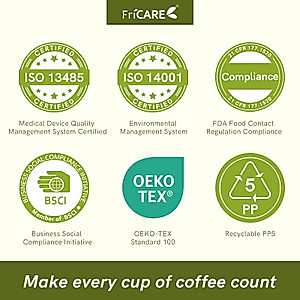 FriCARE Coffee Filters #4 for 8-12 Cup Ninja Coffee Maker CE251 CM401 - Unbleached Disposable Coffee Filter - No-break Confidence - Premium Cone Coffee Filter Replacement - White, 100 Ct