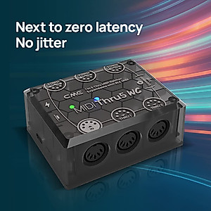 CME MIDI Thru5 WC - Premium 1-to-5 MIDI Thru - High-precision 1-in-5-out wired transmission with high-speed optocoupler for error-free synchronization of all MIDI devices via 5-pin DIN