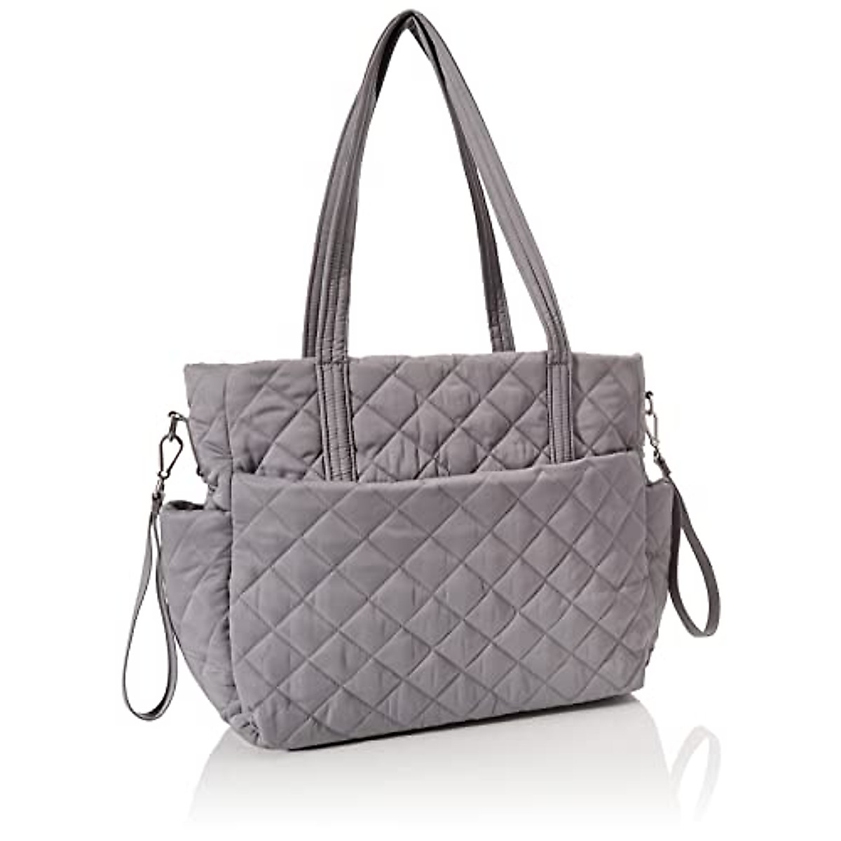 Vera Bradley Women's Performance Twill Ultimate Baby Diaper Bag, Tranquil Gray, One Size