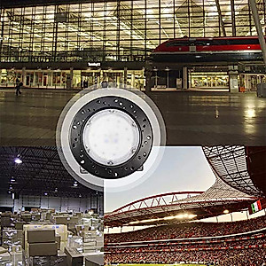 Sararoom 10Pcs 100W LED High Bay Light, 10000LM 6500K Daylight White LED Barn Light, IP65 Waterproof LED Commercial Shop Light for Factory, Warehouse, Church, Garage No Plug