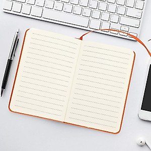 VINGVO Notebook, Eye Protection Hardcover Notepad Environmentally Friendly Ink Paper for Diary for Gratitude Diary for Writing for Office Notes(Orange)