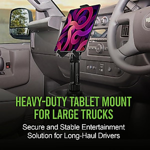 Cellet Tablet Cup Holder Mount, Car Cradle Compatible with Apple iPad Pro Air Mini Galaxy Tab S8 S7 LG Gpad 8 Kindle Fire HD 10 8 and All Tablets