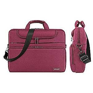 DOMISO 10.1 Inch Multi-Functional Laptop Bag Business Briefcase Waterproof Messenger Shoulder Bag for 10.1"-10.5" Laptops/Tablets/iPad Pro/iPad Air/Lenovo Yoga Book/Asus/Acer, Purple