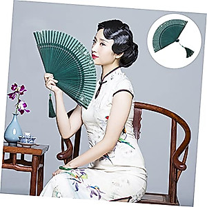 CLISPEED 3pcs Folding Fan Cosplay Fan Prop Personal Fans Hand Fan Kung Fu Fans Orient Fans Chinese Dance Fans Chinese Fan Foldaway Fan Bamboo Decor Cosplay Prop Cloth Miss Household East