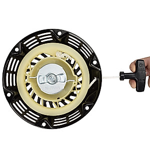 Fvrito Pull Recoil Start Spark Plug for 196cc 5.5hp 6.5hp Coleman BT200X CT200U Trail CT200U-EX Motovox MBX20 MB200 Baja MB200 Predator 212cc Mini Bike Motor Hammerhead 80T TrailMaster Go Kart Black